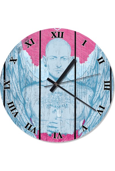 Tablomega Chester Bennington Tasarım Duvar Saati Tablomega Chester Bennington Tasarım Duvar Saati