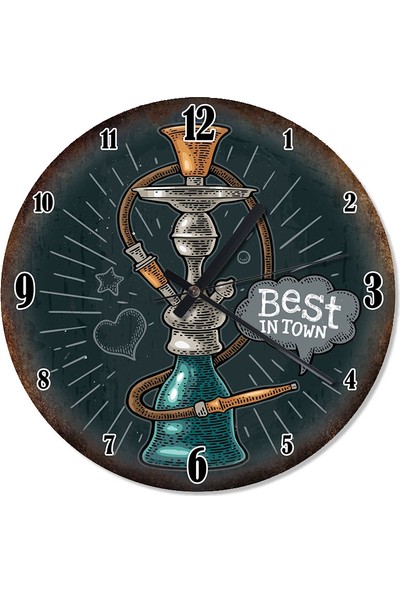 Tablomega Nargile Zamanı Çocuk Odası Duvar Saati