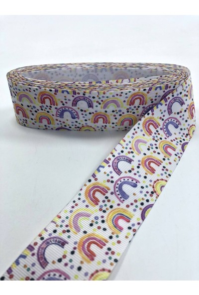 Hobigram Oval Desenli Rengarenk Grogren Kurdele