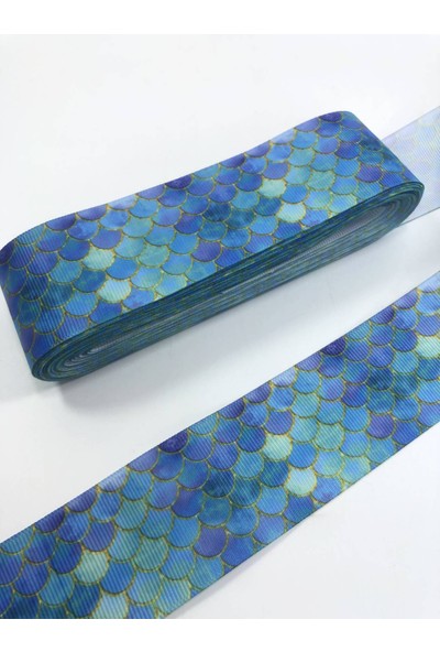 Hobigram Su Yeşili Balon Desenli Grogren Kurdele