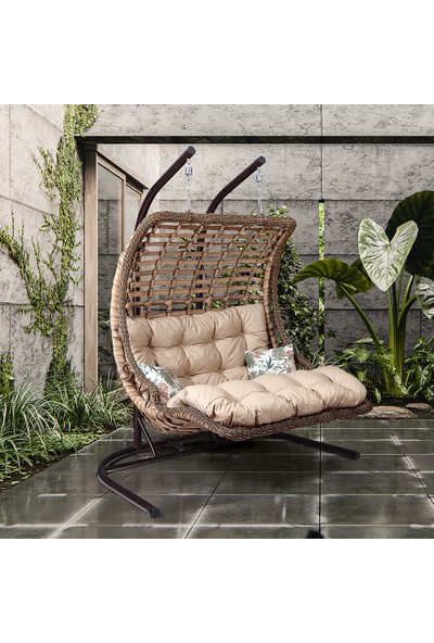 Capri Swing Bodrum Double Salıncak (Açık Kahve) Capri Swing Bodrum Double Salıncak (Açık Kahve)