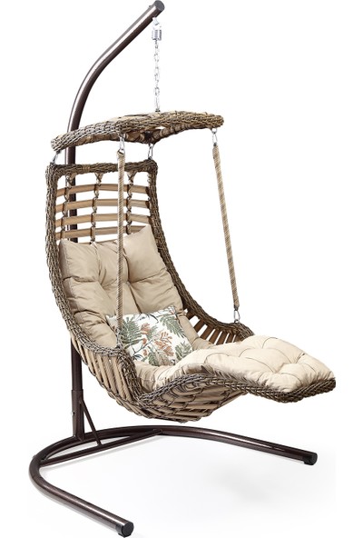 Capri Swing Alaçatı Plus Salıncak (Açık Kahve)