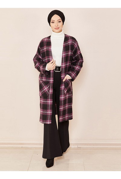 Tofisa Ekose Desenli Kap - Mürdüm - Tofisa