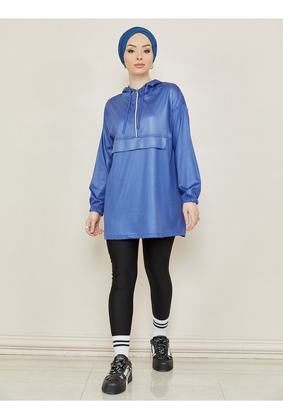 Tofisa Kapüşonlu Sweatshirt - Saks - Tofisa