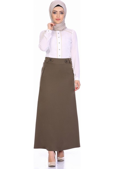 May Mara Kadın Apolet Cep Görünümlü Detaylı Mevsimlik uzun Etek 2041/95 May Mara Kadın Apolet Cep Görünümlü Detaylı Mevsimlik uzun Etek 2041/95