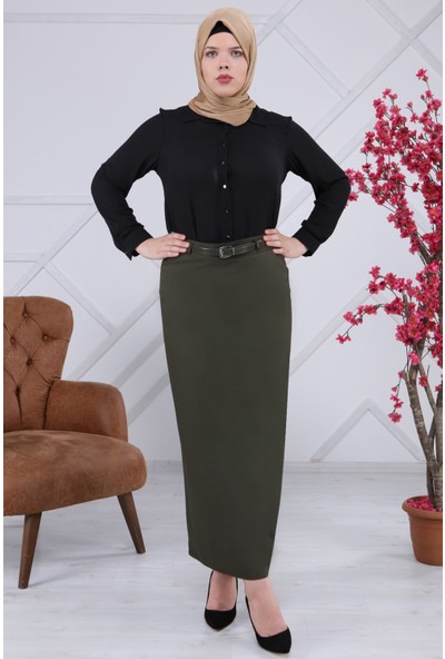 May Mara Kadın Mevsimlik Kemerli büyük Beden Etek 1580/100 Bt