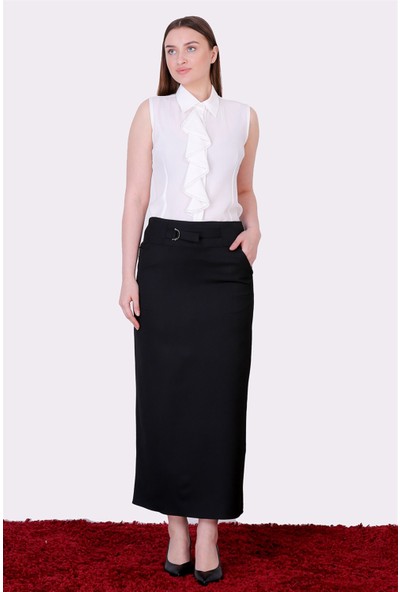 May Mara Kadın Cep Detaylı Poliviskon Tesettür Kalem Etek 2105/95