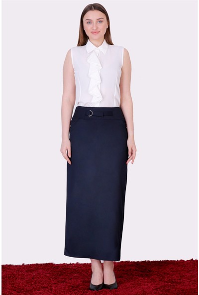 May Mara Kadın Cep Detaylı Poliviskon Tesettür Kalem Etek 2105/95