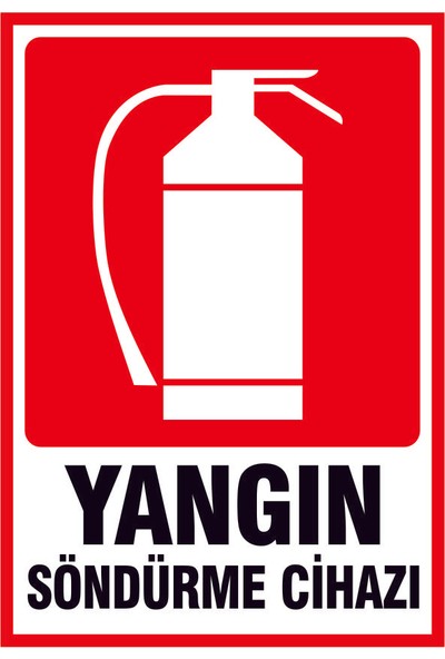 Çağ Yangın Söndürme Cihazı Uyarı Levhası 175X25 Etiket Çağ Yangın Söndürme Cihazı Uyarı Levhası 175X25 Etiket
