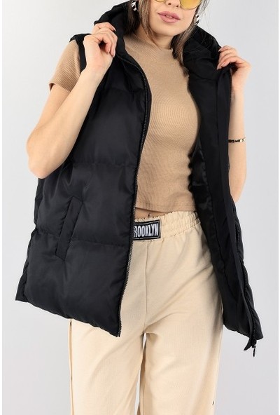 Bacco Kadın Kapüşonlu Şişme Yelek