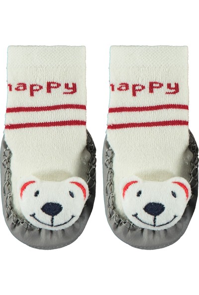 Civil Baby Erkek Bebek Çarık Çorap 16-20 Numara Ekru