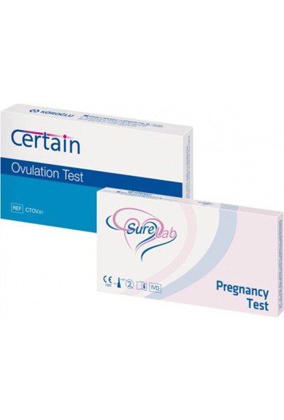 Certain Ovulasyon Testi 24 Adet + Surelab Hamilelik Testi 2 Adet Certain Ovulasyon Testi 24 Adet + Surelab Hamilelik Testi 2 Adet