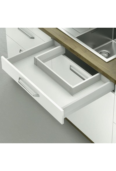 Hafele Matrix Box P, Eviye Altı Çekmece Seti Gri 500MM - Vidalı Hafele Matrix Box P, Eviye Altı Çekmece Seti Gri 500MM - Vidalı