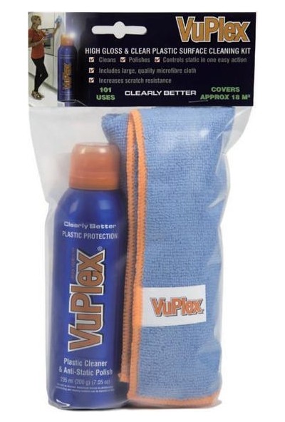 Hafele Vuplex Antistatik Temizlik Spreyi ve Bez Set, 200 gr