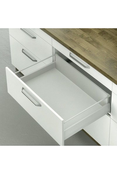 Hafele Matrix Box P, Yuvarlak Bordürlü Gri 450MM - Vidalı Hafele Matrix Box P, Yuvarlak Bordürlü Gri 450MM - Vidalı