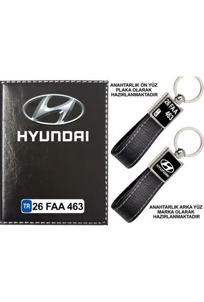 Promosyon Denizi Plakanıza Özel Hyundaı Logolu Siyah Ruhsat Kabı ve Anahtarlık Promosyon Denizi Plakanıza Özel Hyundaı Logolu Siyah Ruhsat Kabı ve Anahtarlık