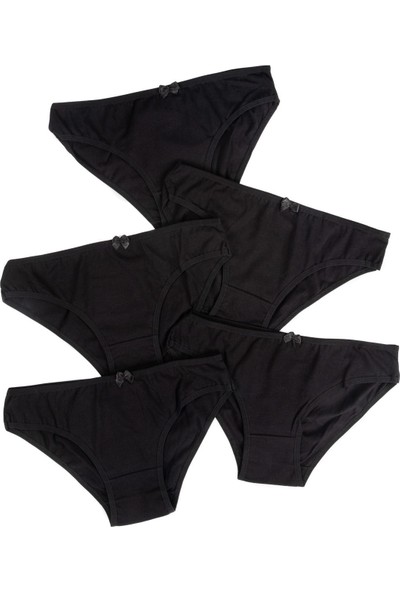 Nicoletta Siyah Kadın Külot 5 Li Paket Likralı Nicoletta Siyah Kadın Külot 5 Li Paket Likralı