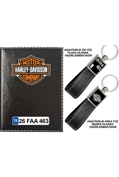Promosyon Denizi Plakanıza Özel Harley Davıdson Logolu Siyah Ruhsat Kabı ve Anahtarlık Promosyon Denizi Plakanıza Özel Harley Davıdson Logolu Siyah Ruhsat Kabı ve Anahtarlık