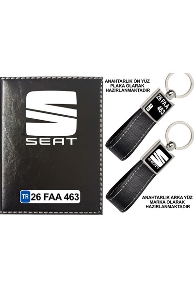 Promosyon Denizi Plakanıza Özel Seat Logolu Siyah Ruhsat Kabı ve Anahtarlık Promosyon Denizi Plakanıza Özel Seat Logolu Siyah Ruhsat Kabı ve Anahtarlık