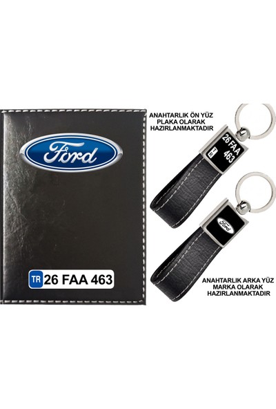 Promosyon Denizi Plakanıza Özel Ford Logolu Siyah Ruhsat Kabı ve Anahtarlık Promosyon Denizi Plakanıza Özel Ford Logolu Siyah Ruhsat Kabı ve Anahtarlık