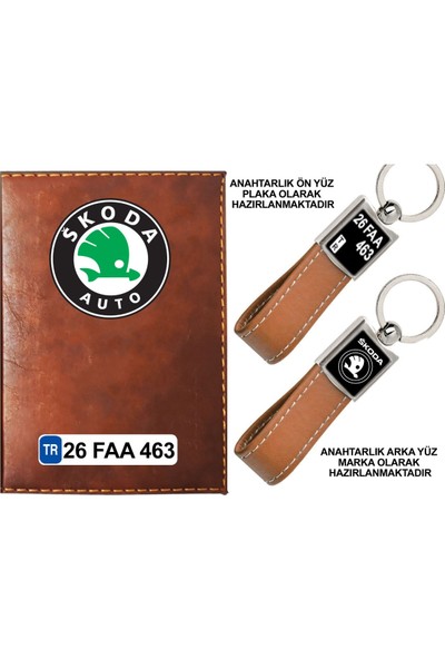 Promosyon Denizi Plakanıza Özel Skoda Logolu Taba Ruhsat Kabı ve Anahtarlık Promosyon Denizi Plakanıza Özel Skoda Logolu Taba Ruhsat Kabı ve Anahtarlık