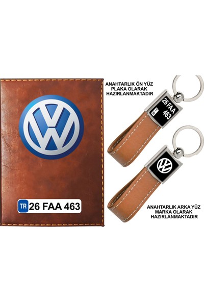 Promosyon Denizi Plakanıza Özel Taba Ruhsat Kabı ve Anahtarlık