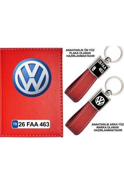 Promosyon Denizi Plakanıza Özel Wolsvogen Logolu Kırmızı Ruhsat Kabı ve Anahtarlık Promosyon Denizi Plakanıza Özel Wolsvogen Logolu Kırmızı Ruhsat Kabı ve Anahtarlık