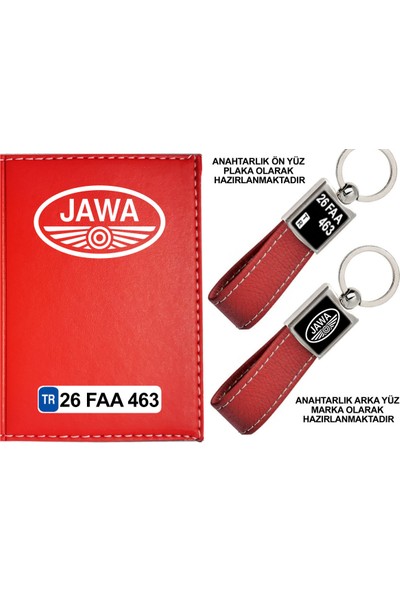 Promosyon Denizi Plakanıza Özel Jawa Logolu Kırmızı Ruhsat Kabı ve Anahtarlık Promosyon Denizi Plakanıza Özel Jawa Logolu Kırmızı Ruhsat Kabı ve Anahtarlık