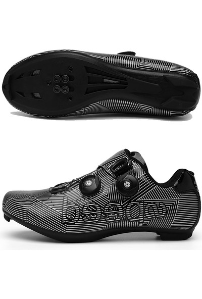 Kın Siyah - Beyaz Bisiklet Ayakkabısı (Yurt Dışından)