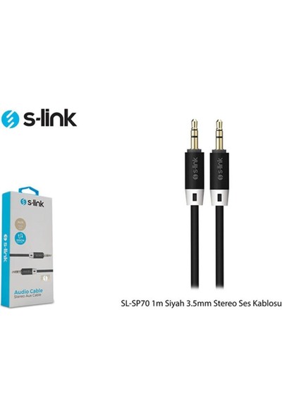 S-Link SL-SP70 3.5mm Stereo Aux Ses Kablosu