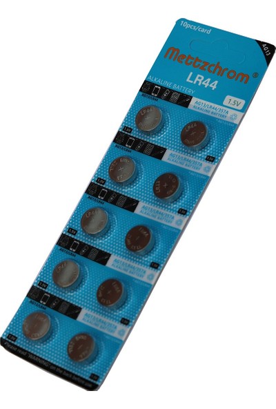 Mettzchrom Lazer Oyuncak Pili AG13 - LR44 - SR44 - A76 1.5V Alkalin Pil 100'LÜ Mettzchrom Lazer Oyuncak Pili AG13 - LR44 - SR44 - A76 1.5V Alkalin Pil 100'LÜ
