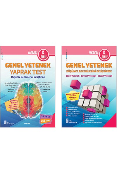 Ata Yayıncılık 2. Sınıf Genel Yetenek Yaprak Test+Genel Yetenek Düşünce Becerilerini Geliştirme Ata Yayıncılık 2. Sınıf Genel Yetenek Yaprak Test+Genel Yetenek Düşünce Becerilerini Geliştirme