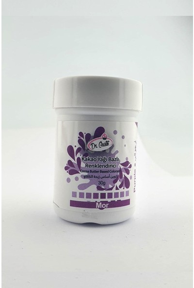 Dr. Gusto Çikolata Boyası Mor 30 gr. / Kakao Yağ Bazlı Renklendirici Mor Dr. Gusto Çikolata Boyası Mor 30 gr. / Kakao Yağ Bazlı Renklendirici Mor