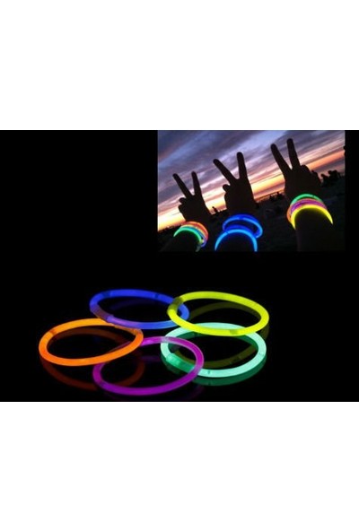 Easy Toptan 10 Adet Glow Stick Bracelet Fosforlu Kırılan Çubuk Bileklik Easy Toptan 10 Adet Glow Stick Bracelet Fosforlu Kırılan Çubuk Bileklik