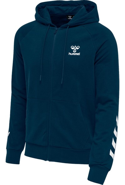 Hummel 921456-2107 Kapüşonlu Normal Kalıp Düz Mavi Erkek Zip Ceket Hummel 921456-2107 Kapüşonlu Normal Kalıp Düz Mavi Erkek Zip Ceket