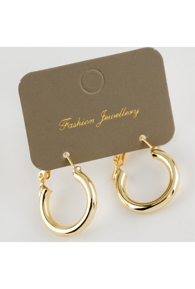 Bijuteri Net Kalın Boru Halka Küpe