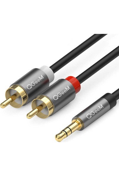 QGeeM 3.5 mm To Rca AUX Audio Kablo 5 mt 3.5 mm Jack Girişi 2 Adet Rca Jack Girişi Hifi Ses Kalitesi QGeeM 3.5 mm To Rca AUX Audio Kablo 5 mt 3.5 mm Jack Girişi 2 Adet Rca Jack Girişi Hifi Ses Kalitesi