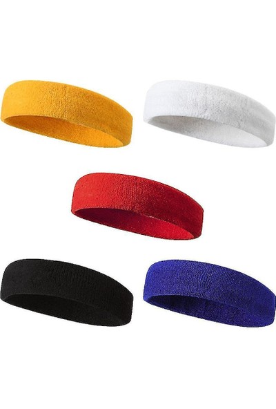 Jessieyou Mall 5 Adet Kaymaz Yoga Spor Kafa Nem Fitness Fitness Saç Bandı (Yurt Dışından)