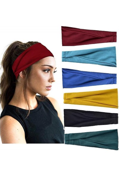 Jessieyou Mall 6 Adet Kaymaz Yoga Spor Bandı Nem Fitness Fitness Saç Bandı (Yurt Dışından)