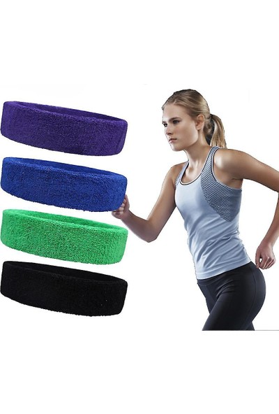 Jessieyou Mall 4 Adet Pamuk Kaymaz Yoga Spor Bandı Nem Fuyk Egzersiz Saç Bandı (Yurt Dışından) Jessieyou Mall 4 Adet Pamuk Kaymaz Yoga Spor Bandı Nem Fuyk Egzersiz Saç Bandı (Yurt Dışından)