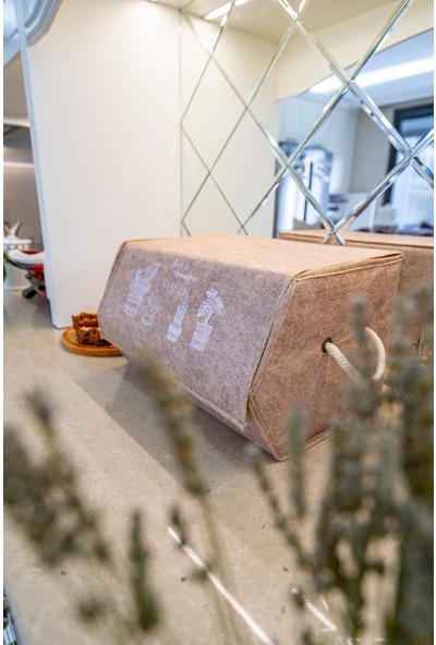 ALAS Keçe Köşeli Kapaklı Kutu Bej (38X29X24CM) ALAS Keçe Köşeli Kapaklı Kutu Bej (38X29X24CM)