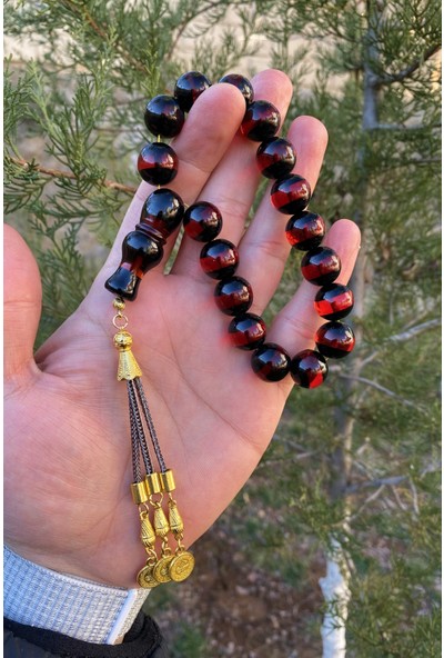 Müntakış Kırmızı Küre Sürmeli Beyrut Damlası Tesbih