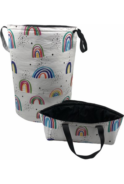 Soft and Baby Rainbow Oyuncak Sepeti ve Düzenleyici Sepet Ikili Set Soft and Baby Rainbow Oyuncak Sepeti ve Düzenleyici Sepet Ikili Set
