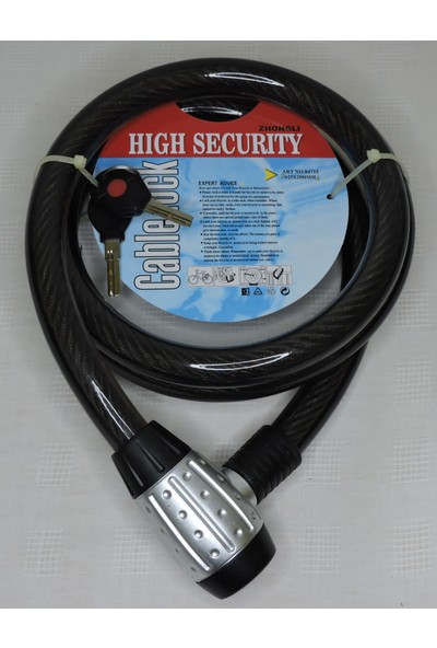 Cable Zhonglı Çelik Halat Motosiklet Kilidi 25*2000MM