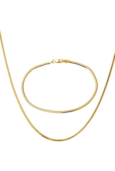 Bilezikci Tondo Zincirli Bileklikli 14 Ayar Altın Set Bilezikci Tondo Zincirli Bileklikli 14 Ayar Altın Set