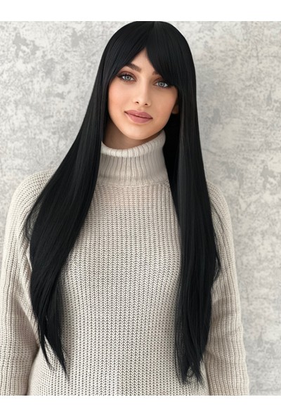 Fenomen Peruk Siyah Perçemli Özel Vip Seri