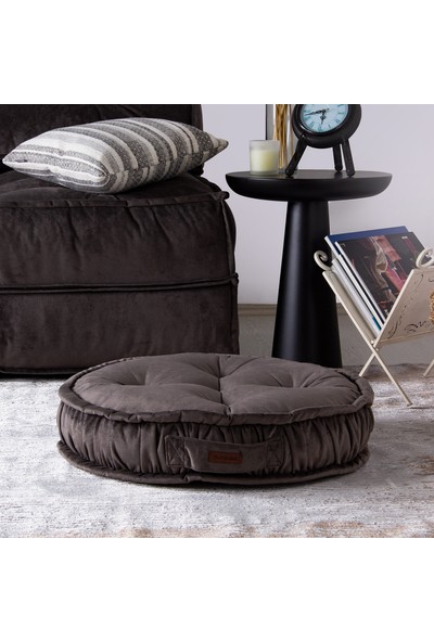 Homedius Asia Çok Amaçlı Yuvarlak Minder - Antrasit