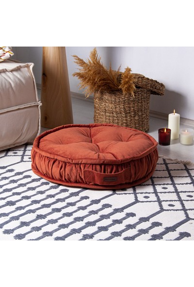 Homedius Asia Çok Amaçlı Yuvarlak Minder - Kremit Homedius Asia Çok Amaçlı Yuvarlak Minder - Kremit