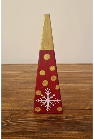 Kırmızı Kapı Ahşap Yılbaşı Süsü Kırmızı Kapı Ahşap Yılbaşı Süsü