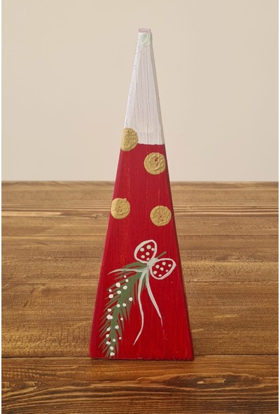 Kırmızı Kapı Ahşap Yılbaşı Süsü Kırmızı Kapı Ahşap Yılbaşı Süsü